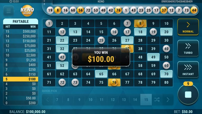 Keno Deluxe – Realistic Games